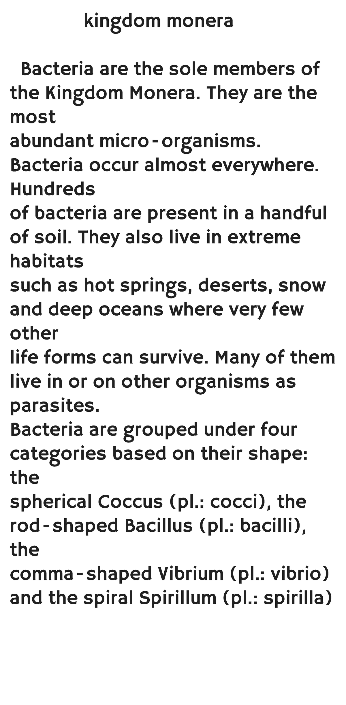 Kingdom monera - They are the most abundant micro-organisms. Bacteria ...