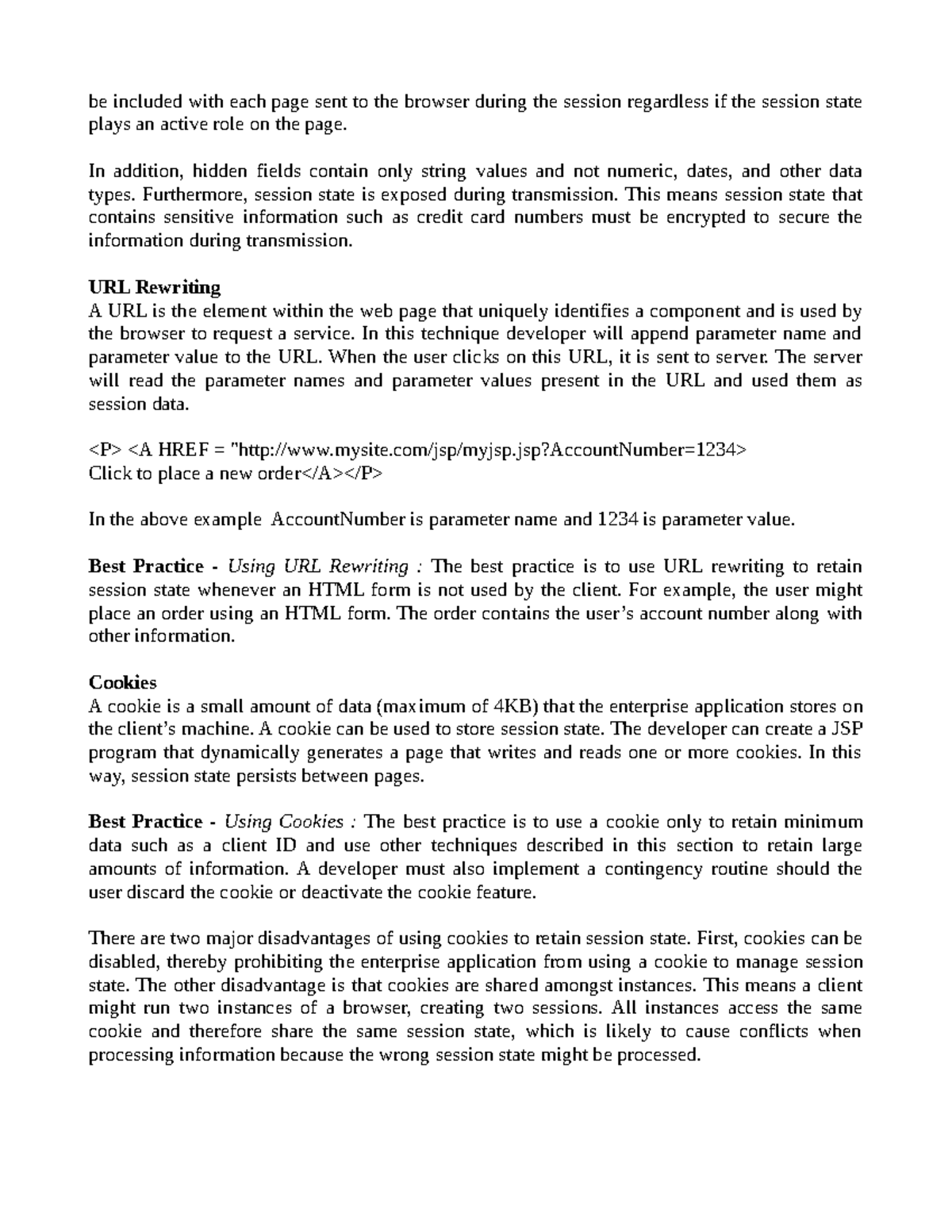 Java2 Url Rewriting Replication Servers The Inclusion Strategy The Model View Controller