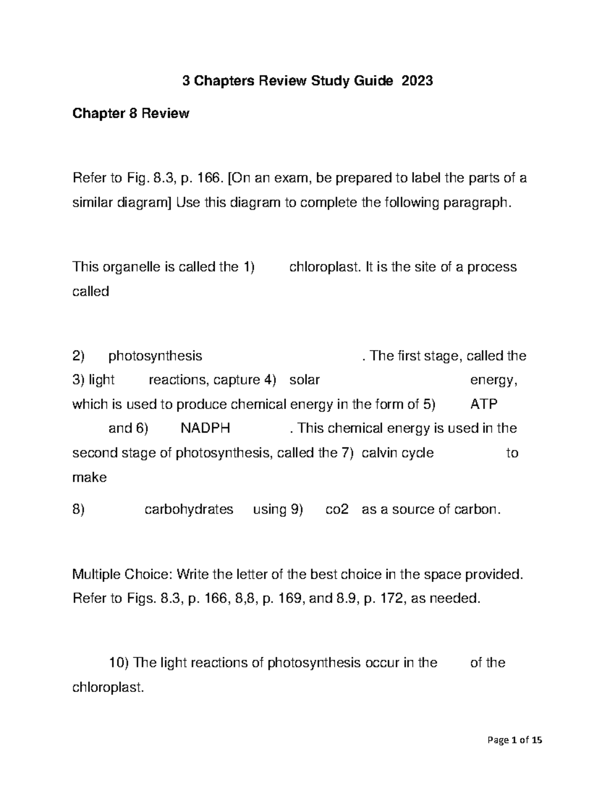 3 Chapters Review Study Guide 2023 - 3 Chapters Review Study Guide 2023 ...