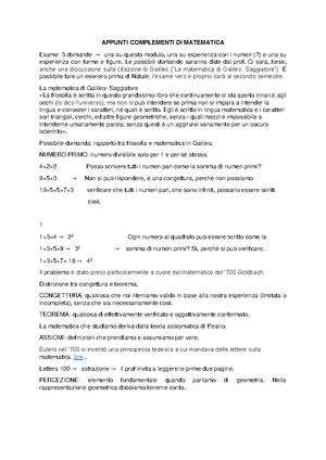 Complementi DI Matematica - COMPLEMENTI DI MATEMATICA - Mauriello Testo ...