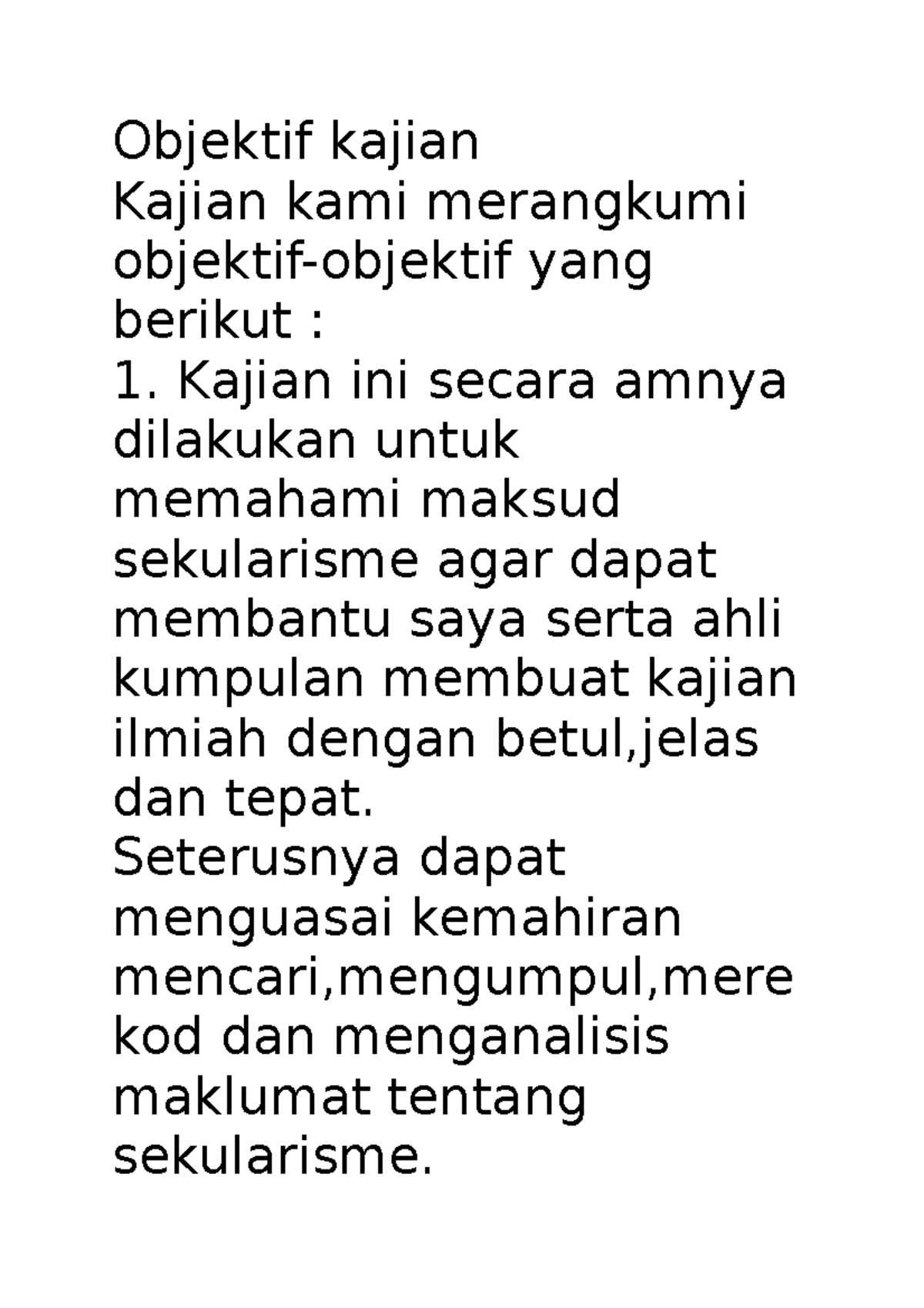 Contoh objektif - this is not so good for u so you dont need to to open ...