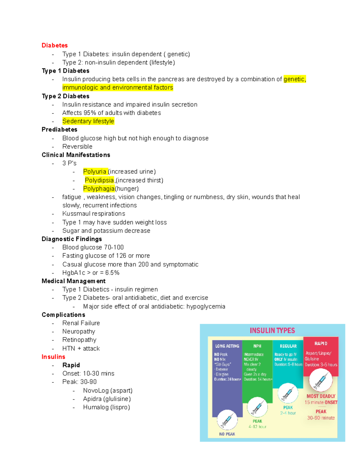 Diabetes and Endocrine - Diabetes - Type 1 Diabetes: insulin dependent ...