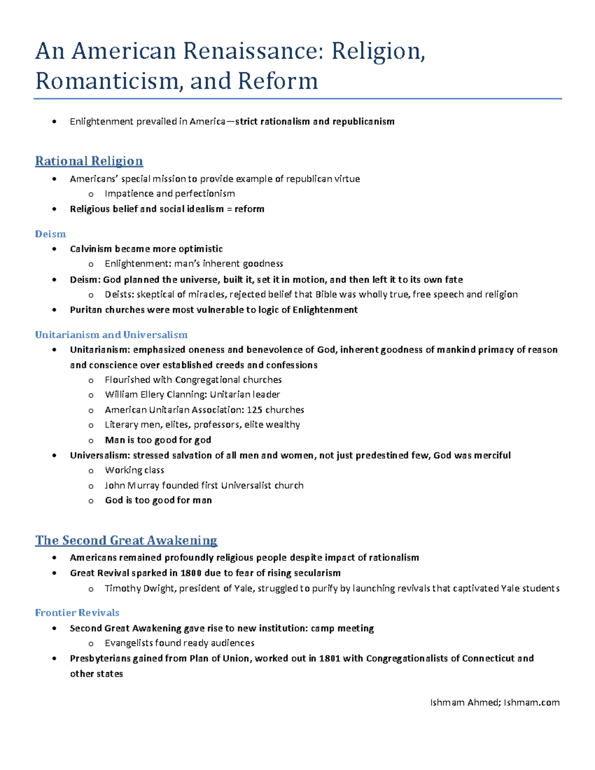 Chapter 13 - An outline covering the period of history known as the ...
