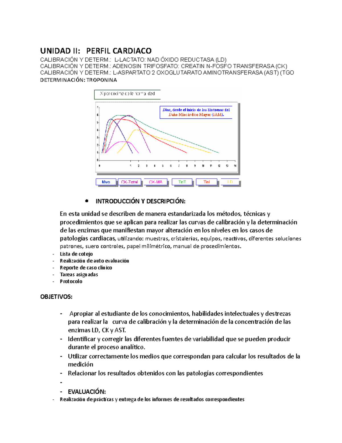 Unidad II Practica Quimica Clinica II - UNIDAD II: PERFIL CARDIACO ...