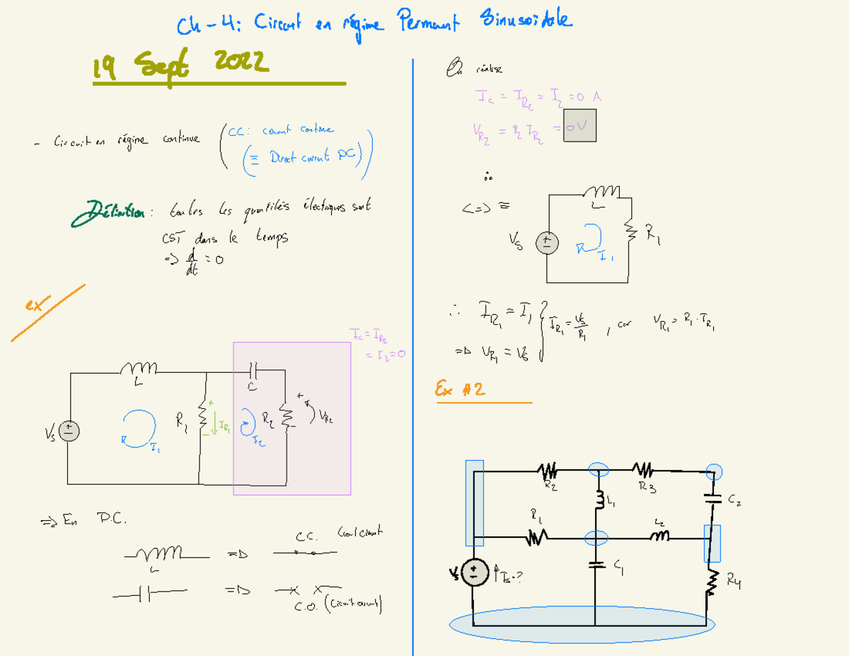 Ch 4 - Circuits En Regime Permanent Sinuisodal) - Ch - 4 : Circuit en ...