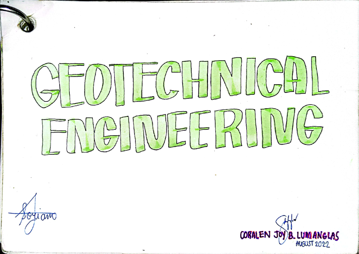 Geotech Formulas - PHYSICAL PROPERTIES OF SOIL DENSITY AND UNIT WEIGHT OF WATER T T I Air ...
