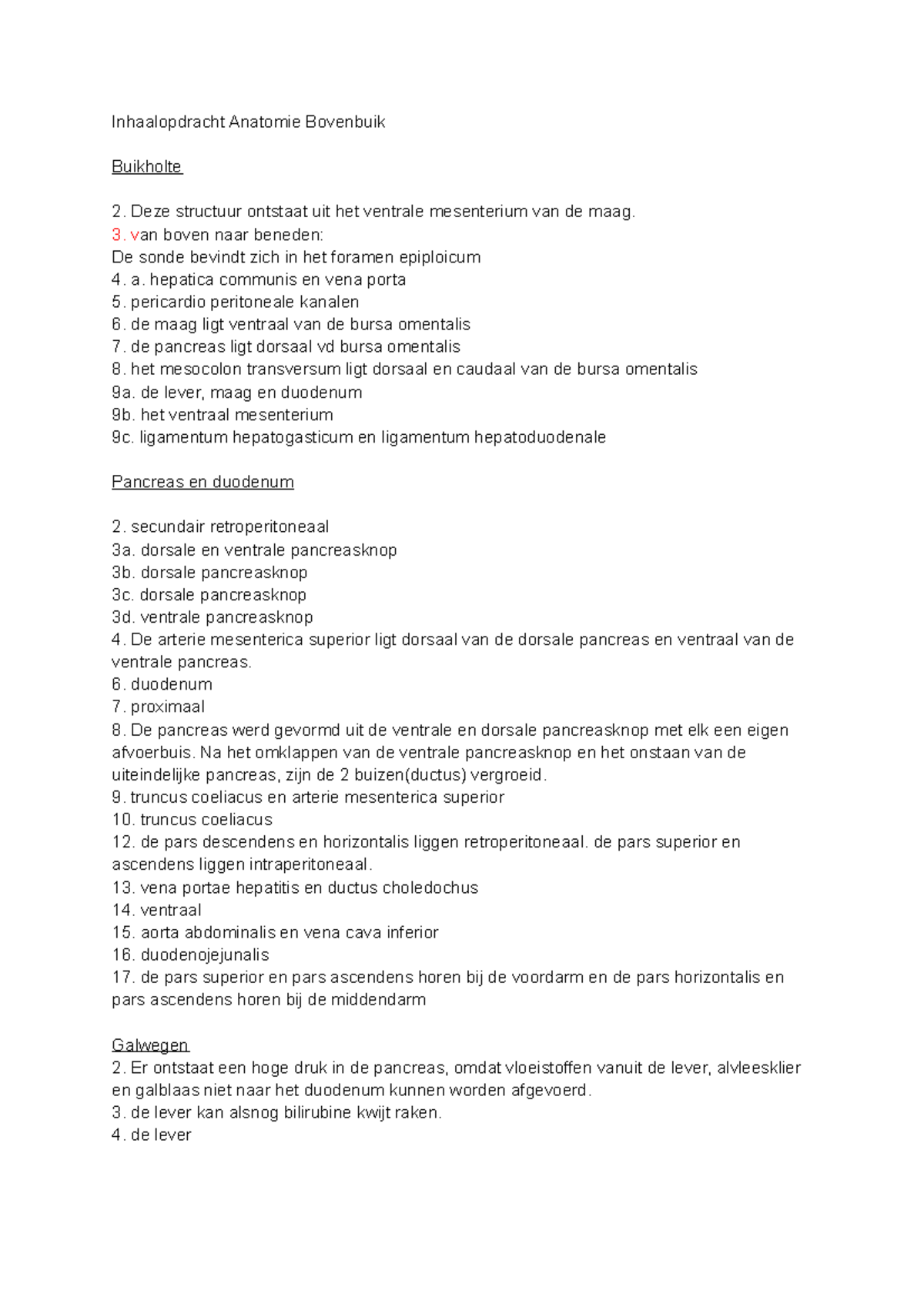 Inhaalopdracht Anatomie Bovenbuik - Inhaalopdracht Anatomie Bovenbuik ...