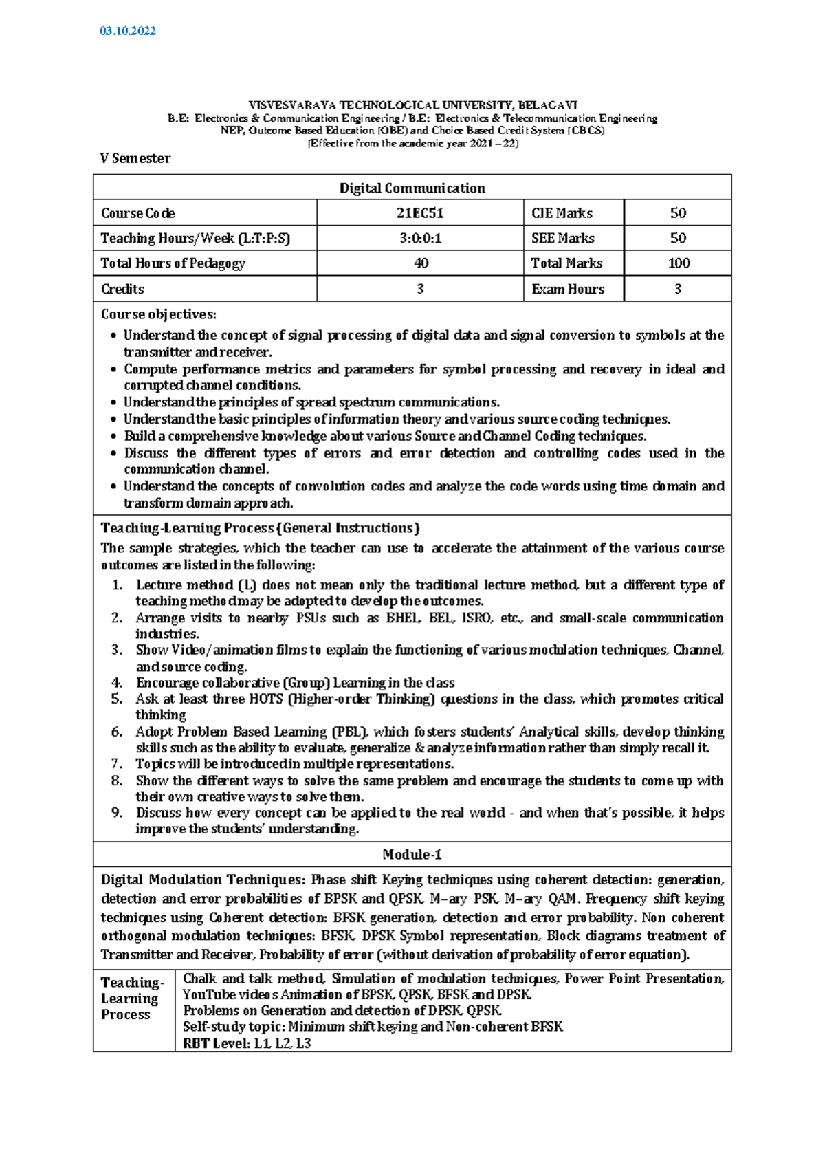 5TH Semester Sylabus () - VISVESVARAYA TECHNOLOGICAL UNIVERSITY ...