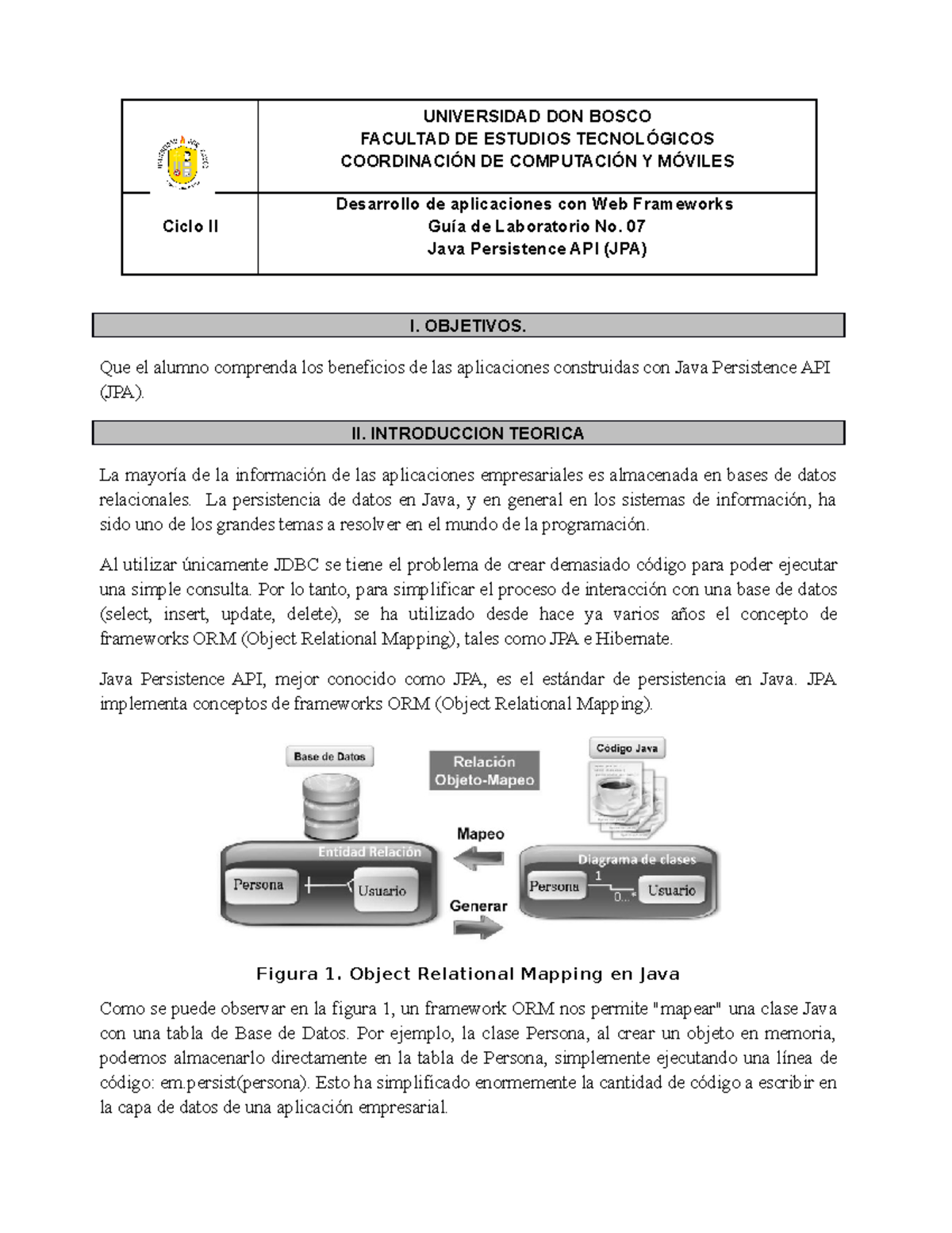 Desarrollo de Aplicaciones Practica 7 : JPA - UNIVERSIDAD DON BOSCO ...