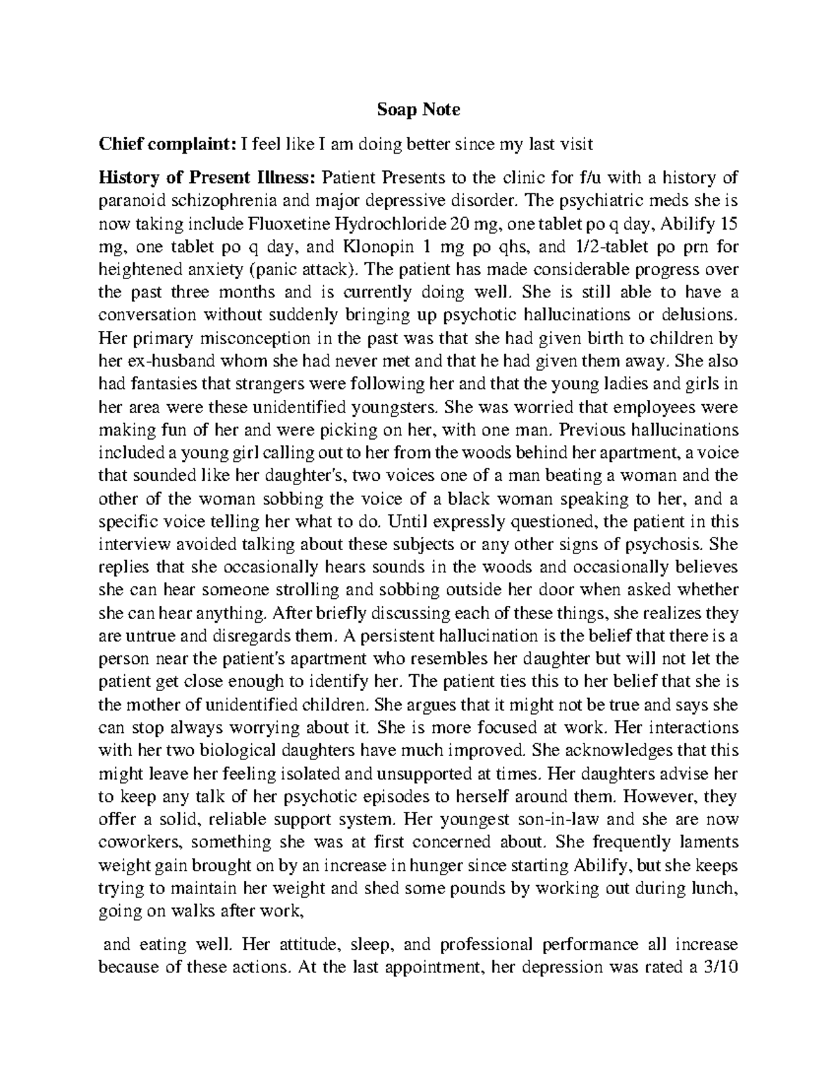 SOAP NOTE-NSG 5908 - Copy - Copy (1) - Soap Note Chief complaint: I ...