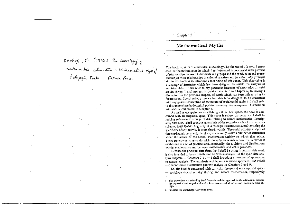 ER U1 02 Math Myths - Mathematics - Masters of Arts in Organization ...