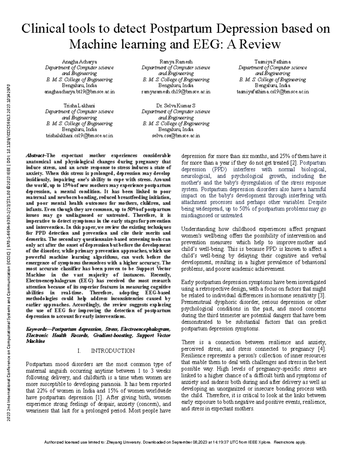 Clinical tools to detect Postpartum Depression based on Machine ...