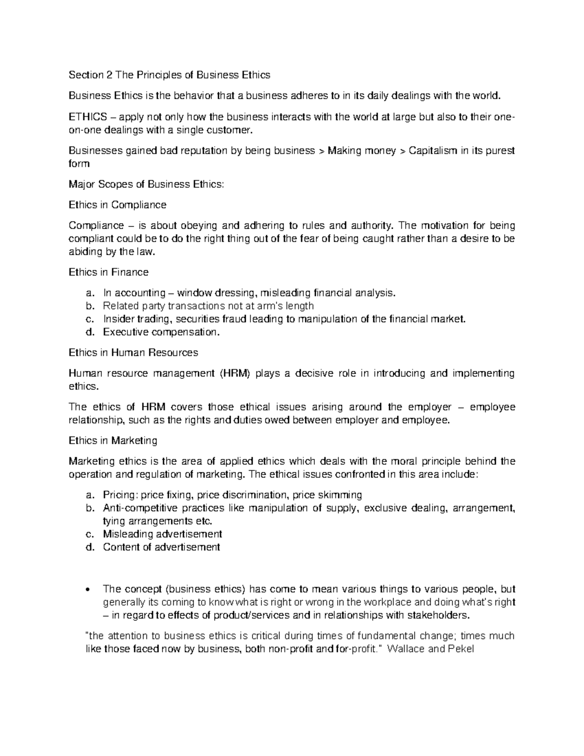 Section 2 The Principles of Business Ethics 02 - Section 2 The ...