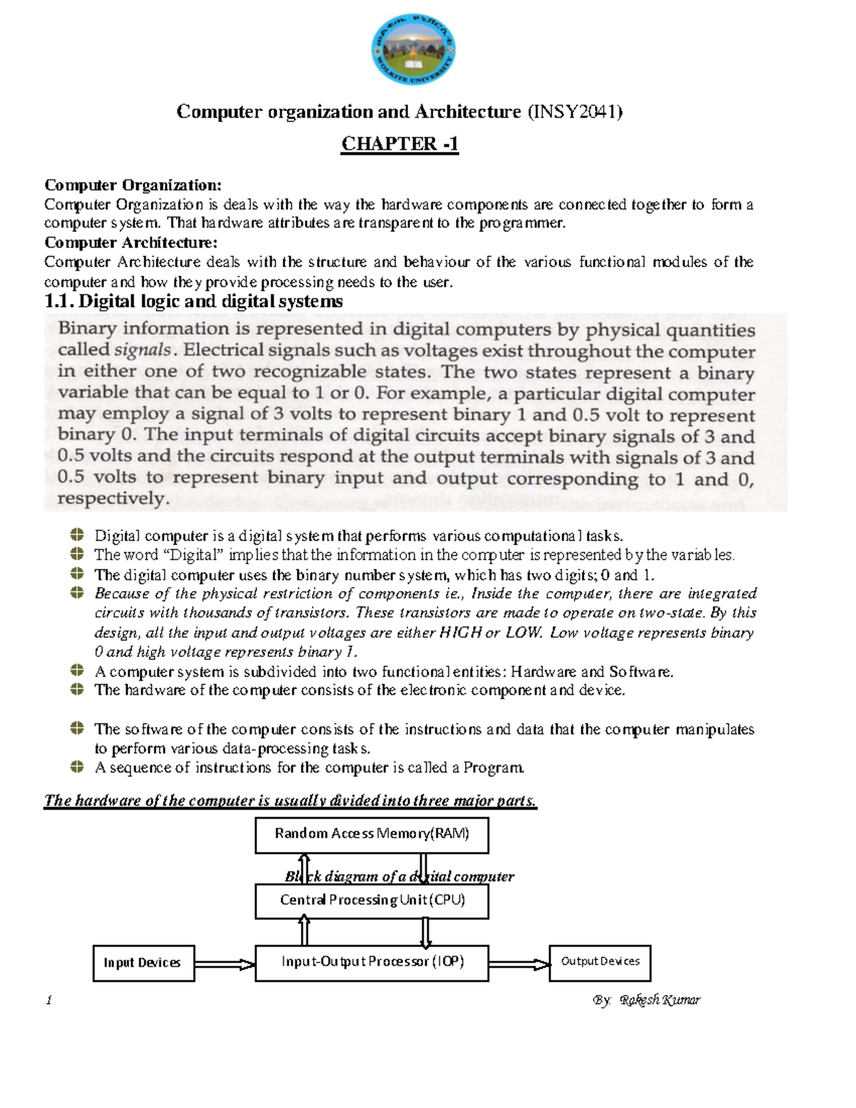 Chapter -one-material - Computer organization and Architecture ...