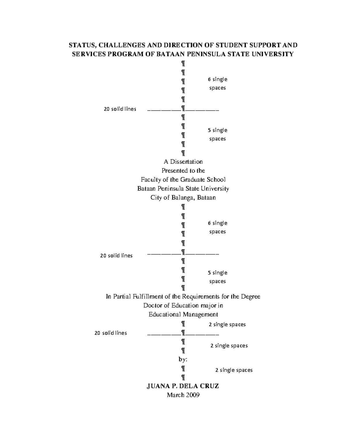 BPSU Graduate School Thesis Format - STATUS, CHALLENGES AND DIRECTION ...