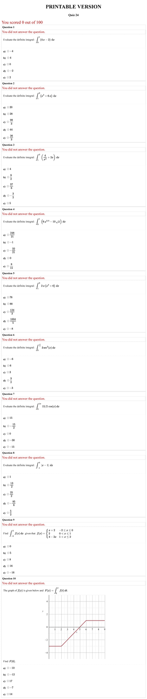Quiz 23 - Notes and test prep - PRINTABLE VERSION Quiz 23 You scored 0 ...