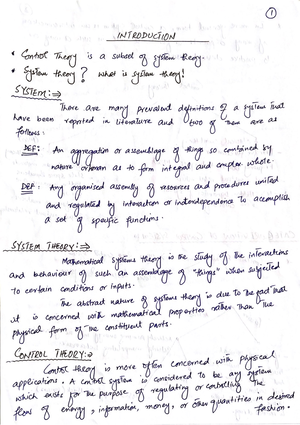 Lab 4 - Lab 4: Implementation of Block Diagram Reduction of a control system using MATLAB. - Studocu