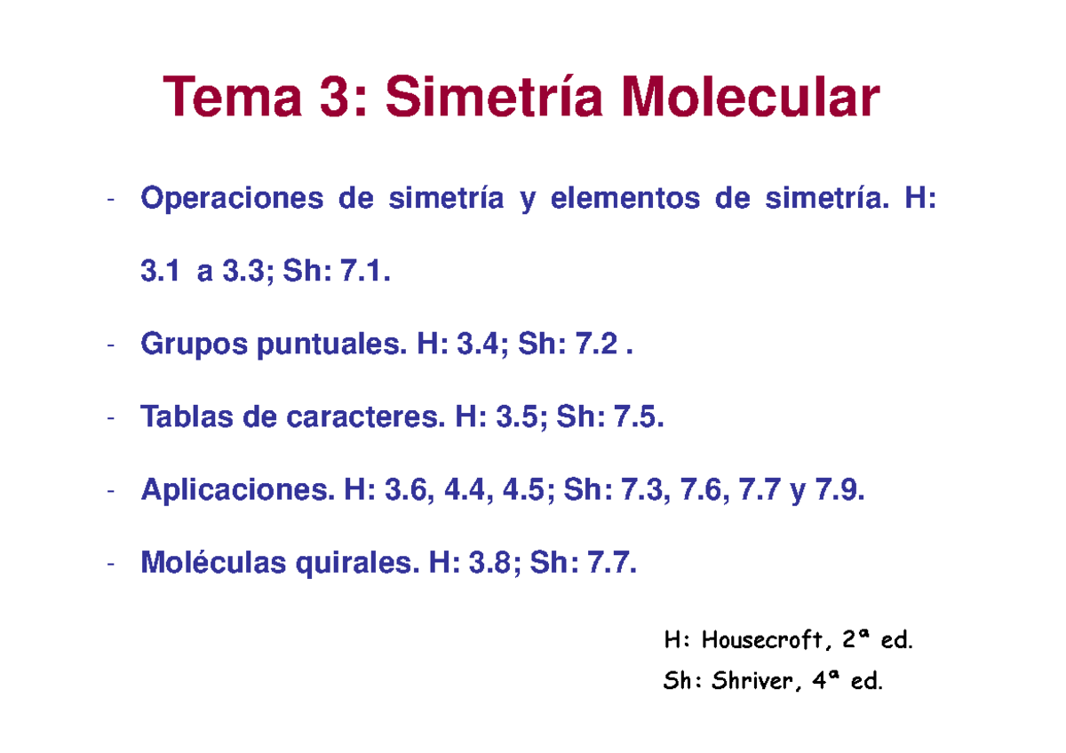 3. Simetría 20-21 - Operaciones de simetría y elementos de simetría. H ...