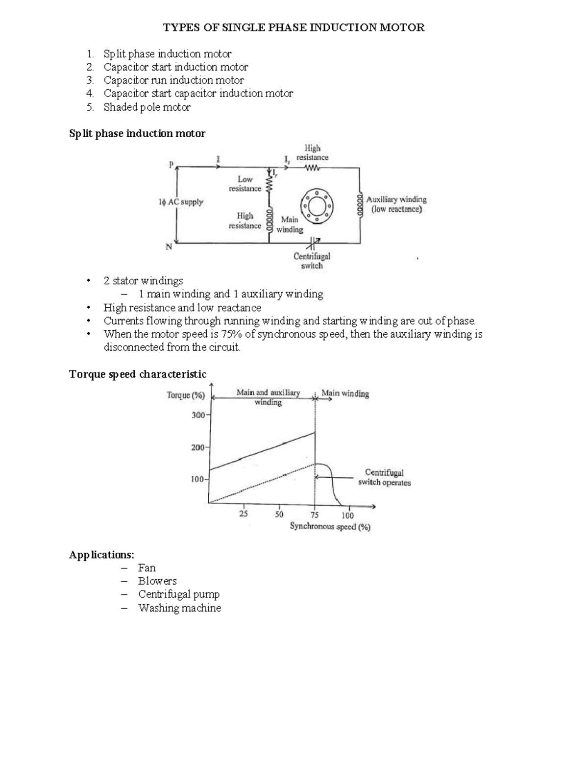 Types OF Single Phase Motor - TYPES OF SINGLE PHASE INDUCTION MOTOR ...