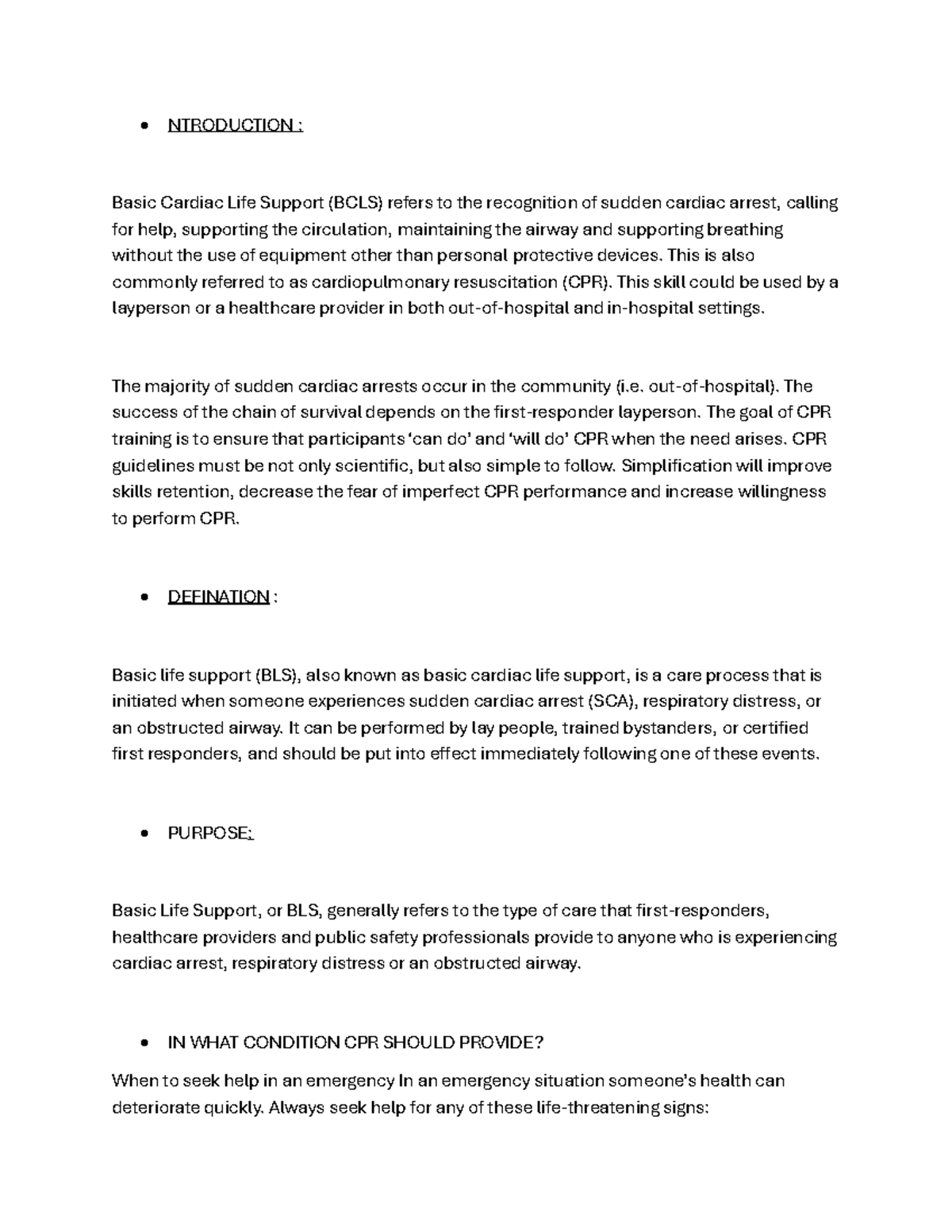 BCLS Module 1 - To allow proper guidelines of handwashing ...