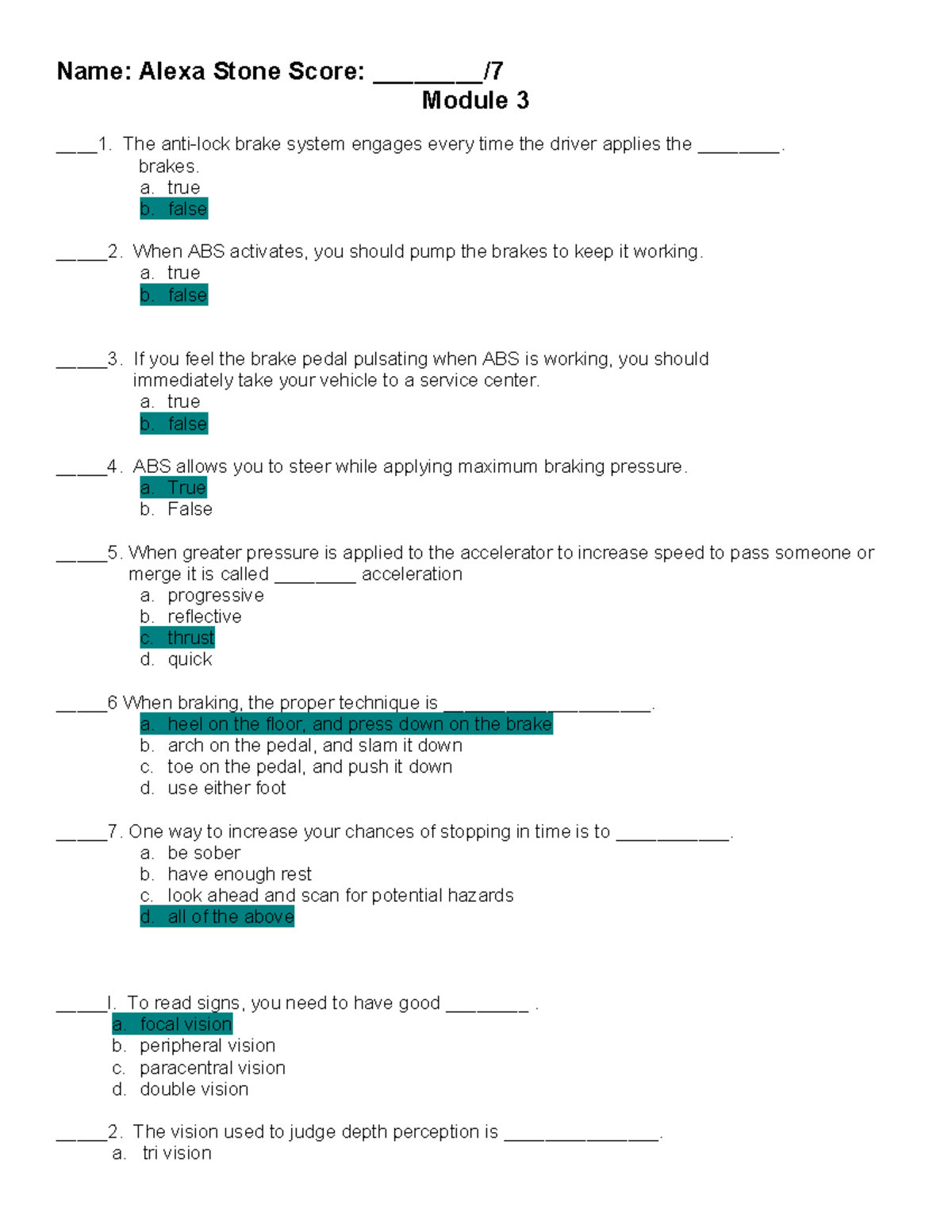 Module-3-activity - Name: Alexa Stone Score: ________/ Module 3 ____1 ...