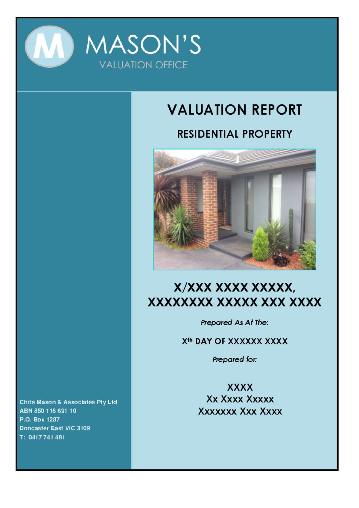 Sample Long Form Valuation 2 - Chris Mason & Associates Pty Ltd ABN 850 ...