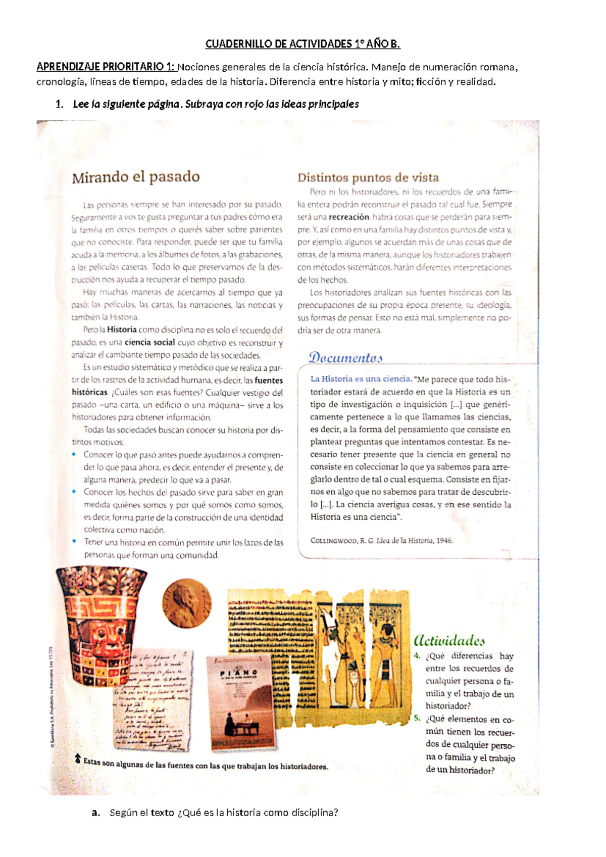 1 Cuadernillo DE Actividades 1B - CUADERNILLO DE ACTIVIDADES 1° AÑO B ...