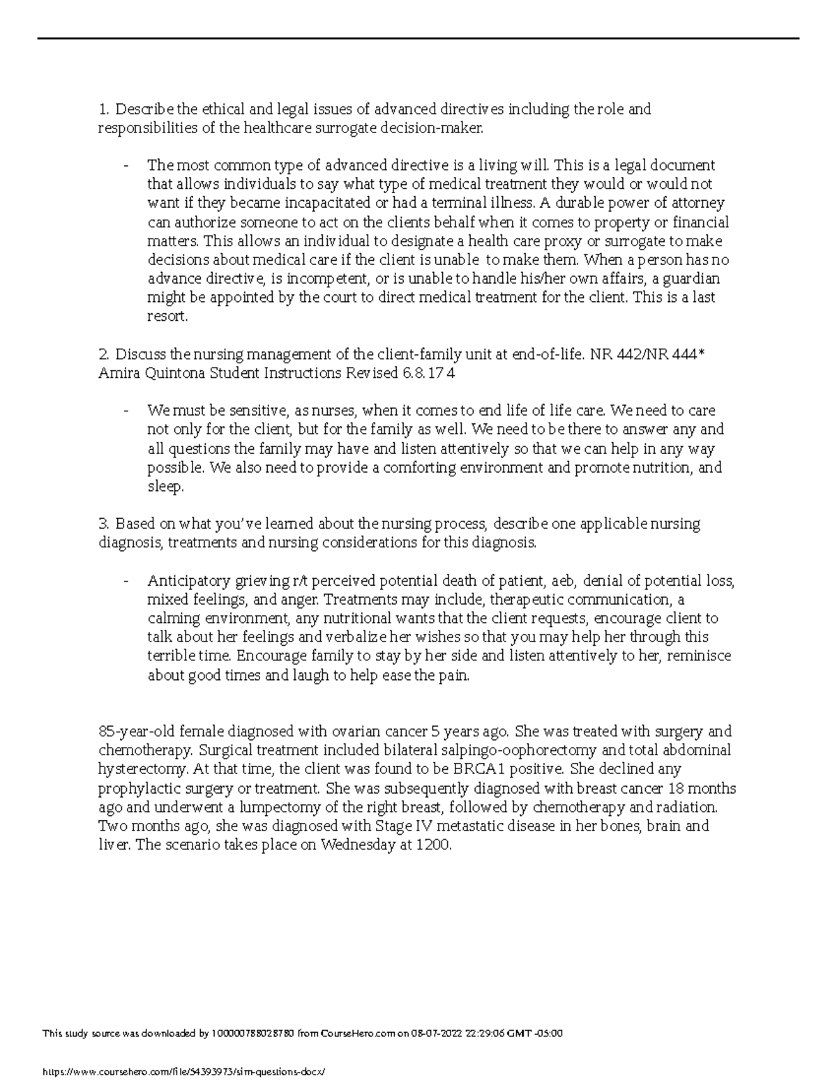 A sim - eewgrh - Describe the ethical and legal issues of advanced ...