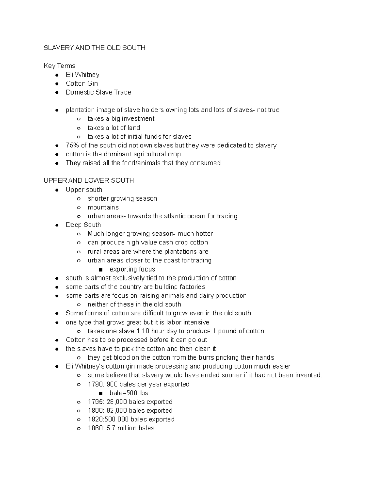 11 1 History Lecture - Eli Whitney Cotton Gin Domestic Slave Trade ...