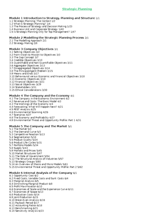 Strategic Planning Notes - Study Notes Strategic Planning Module 1 ...