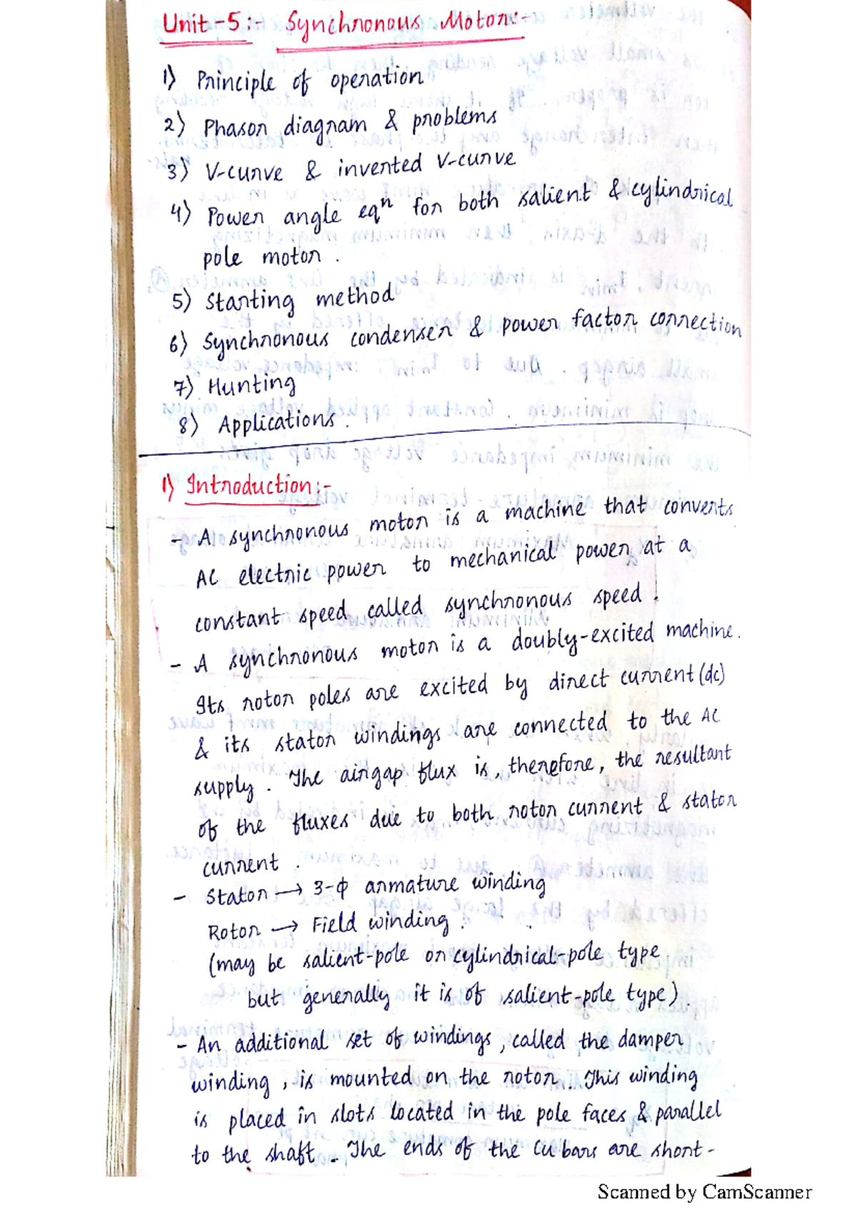 Unit-5 Synchronous Motor - Ac Machines - Studocu