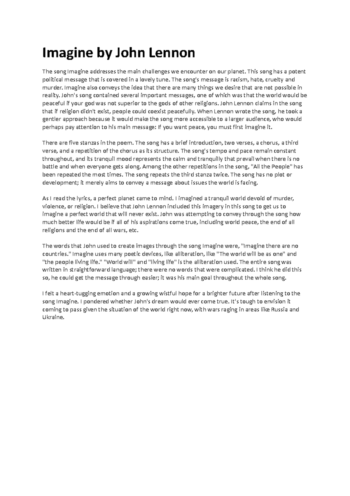 S.M.I.L.E analysis (Folio Task #2) (Submission) - Imagine by John ...