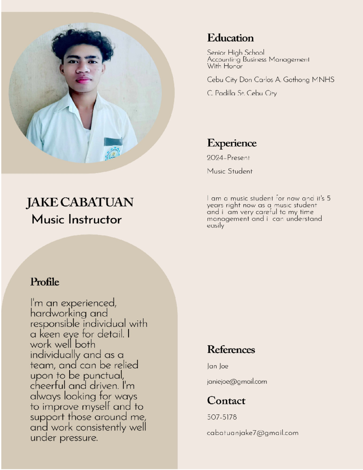 Resume - western leyte college - Studocu