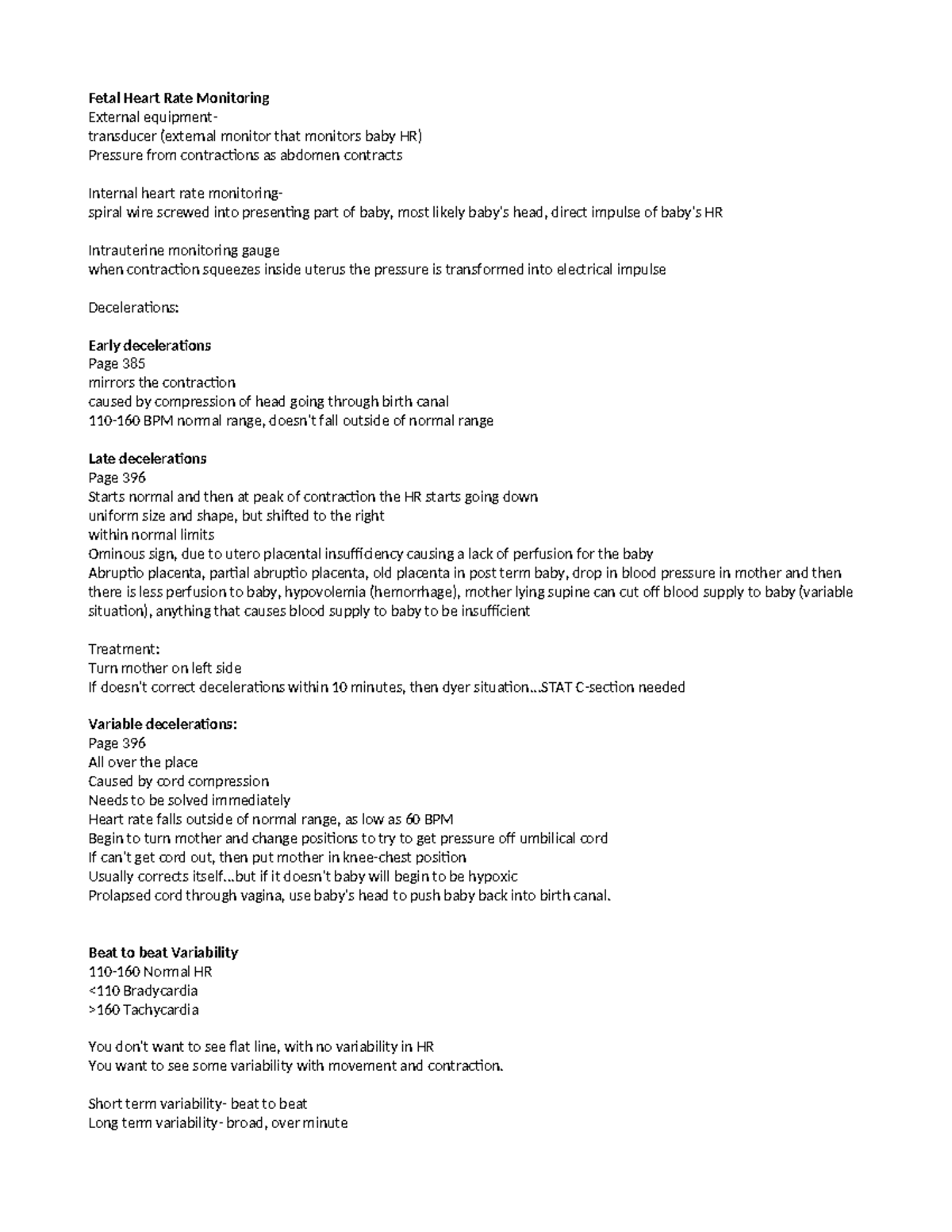 High Risk OB - High Risk OB - Fetal Heart Rate Monitoring External ...