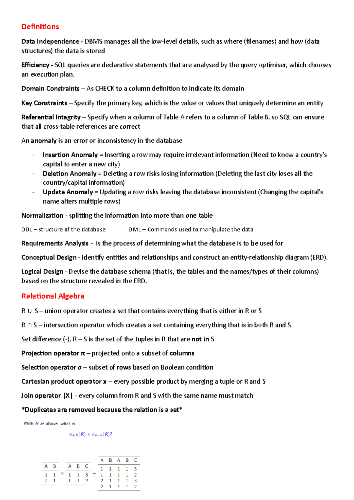 Exam Notes - CITS1402 - CITS1402 - UWA - Studocu