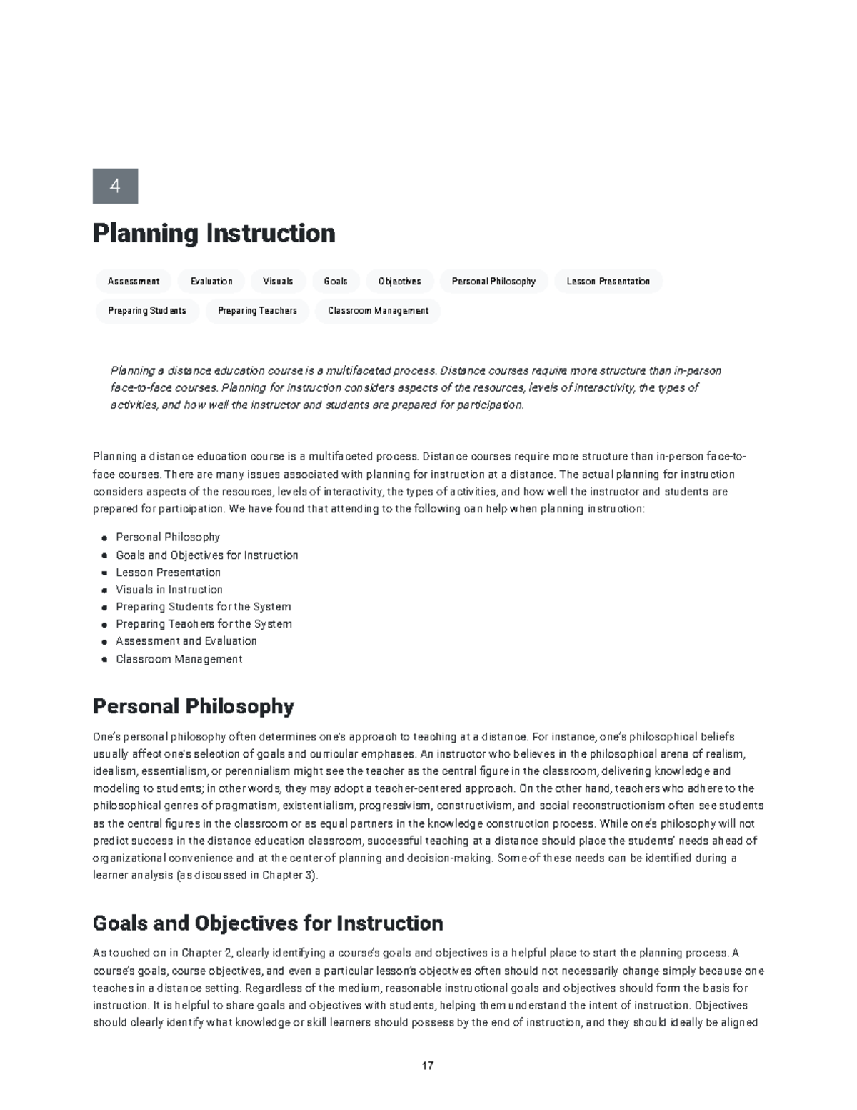 @ Planning Instruction - 4 Planning Instruction Assessment Preparing ...