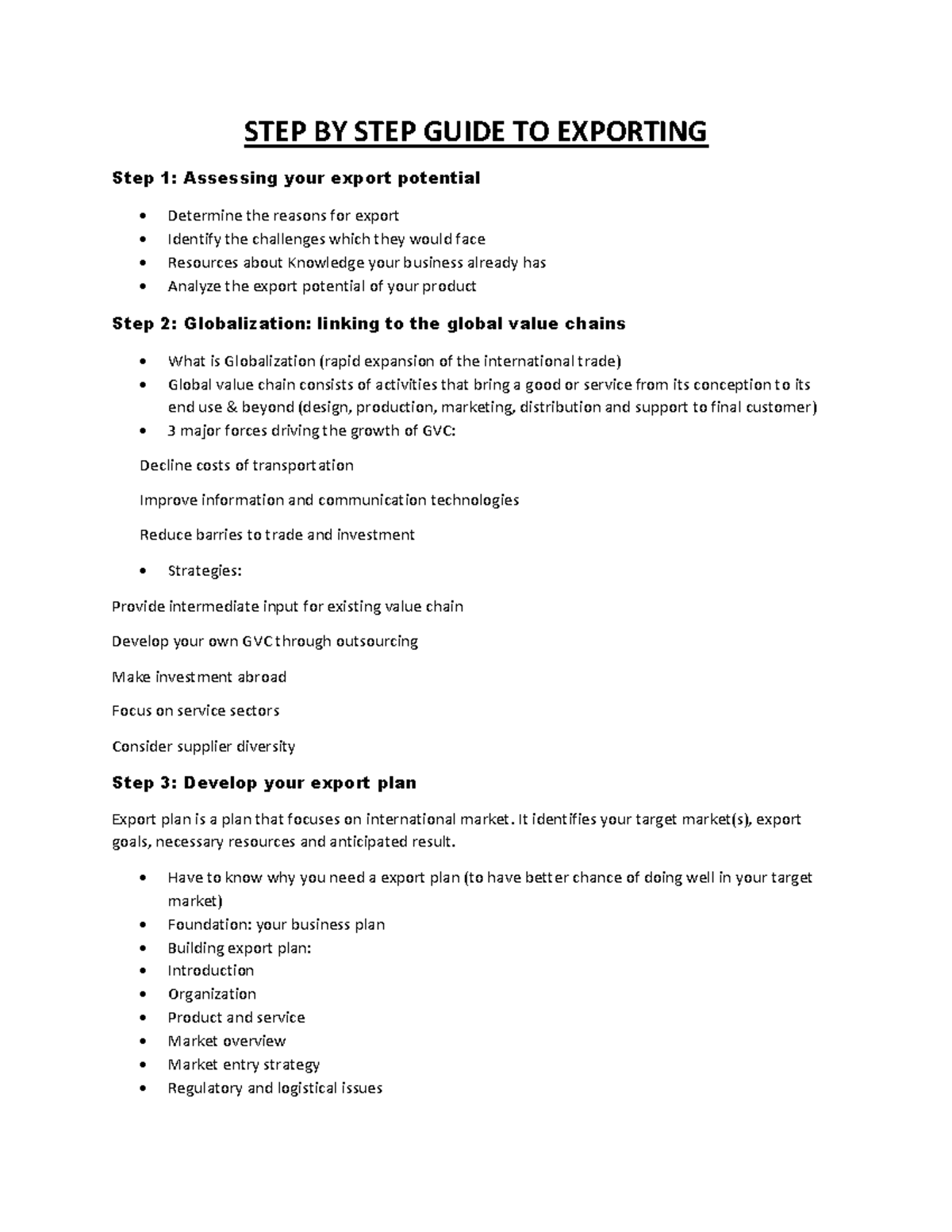 Step by Step Guide - Warning: TT: undefined function: 32 STEP BY STEP GUIDE TO EXPORTING Step 1 ...