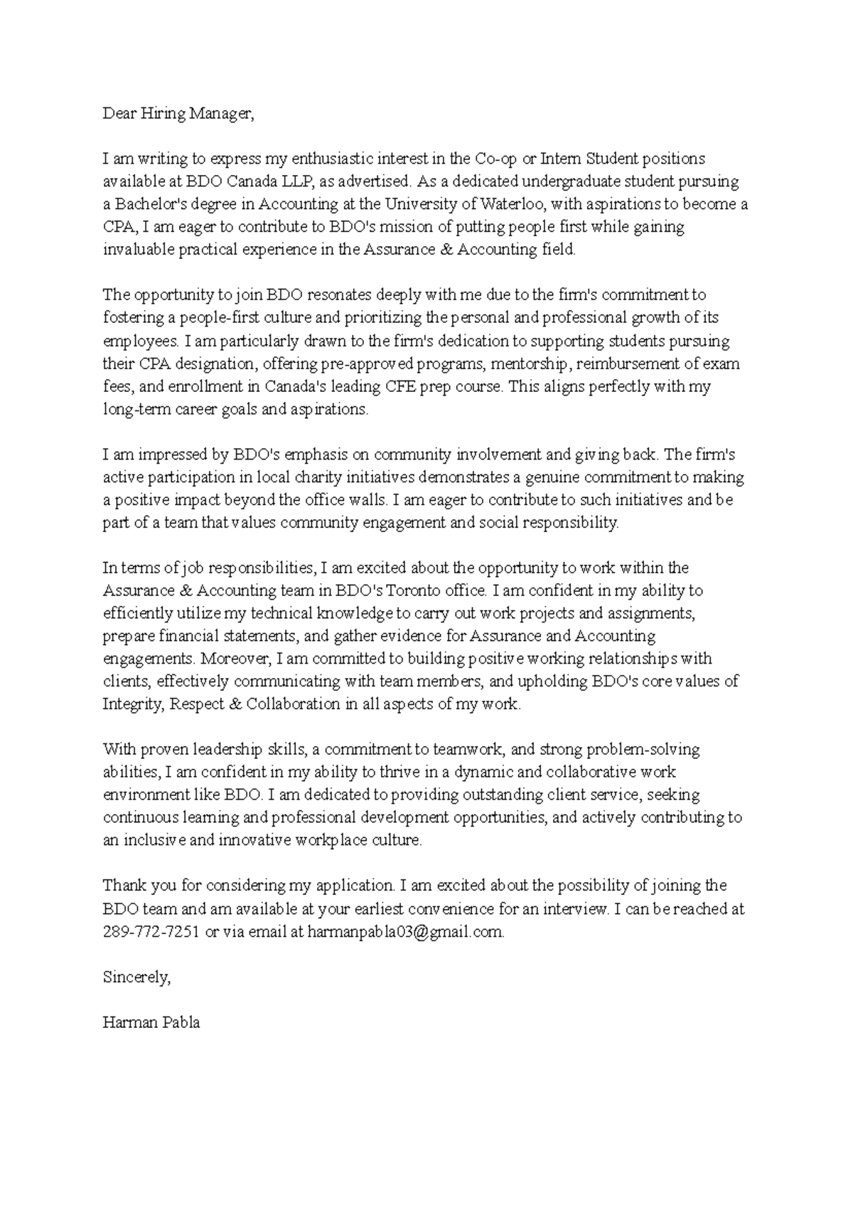 Untitled document - Fudu - Dear Hiring Manager, I am writing to express ...