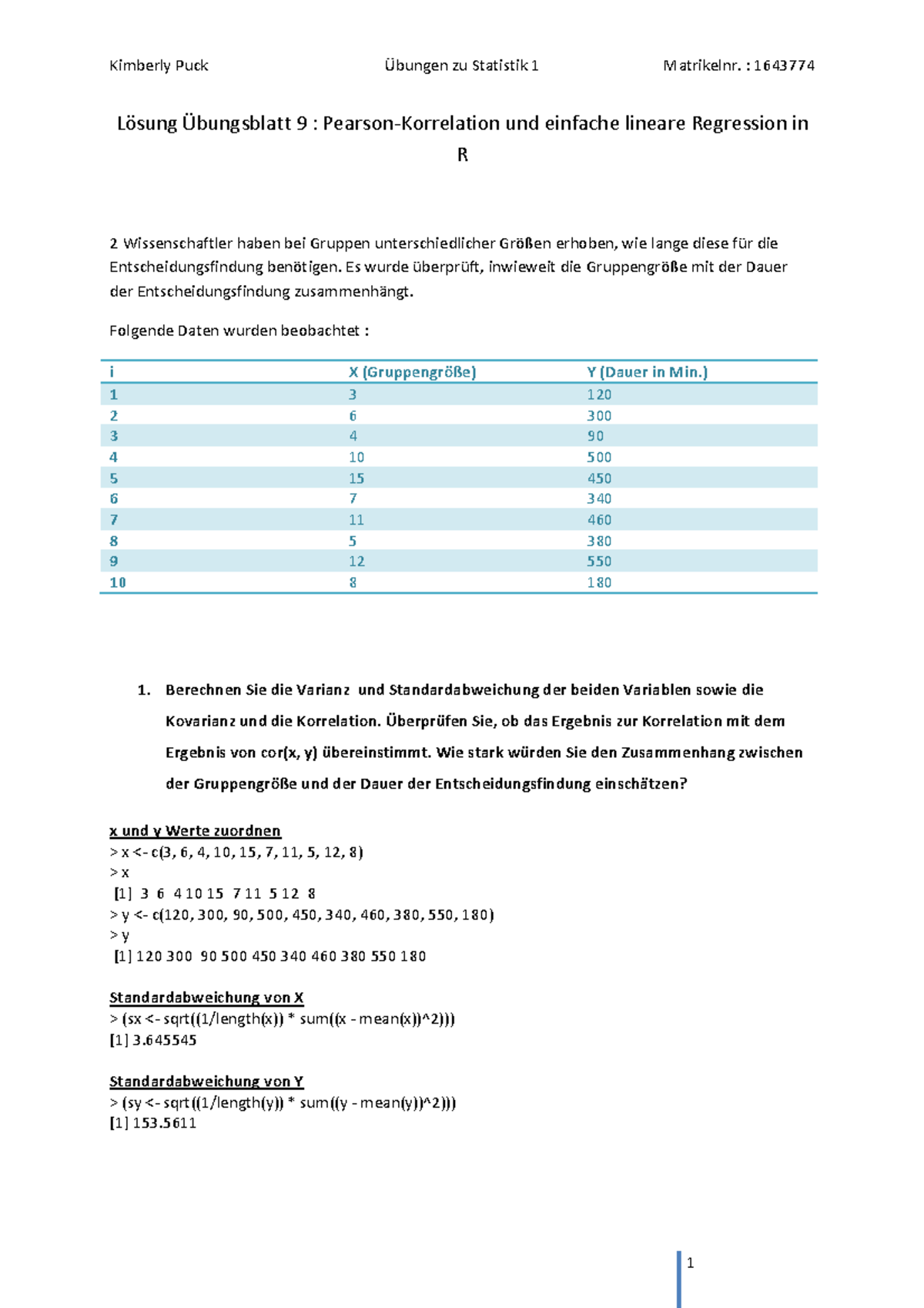 Puck Kimberly Uebl9 - WISE16 - Warning: TT: undefined function: 32 Lösung Übungsblatt 9 : - Studocu