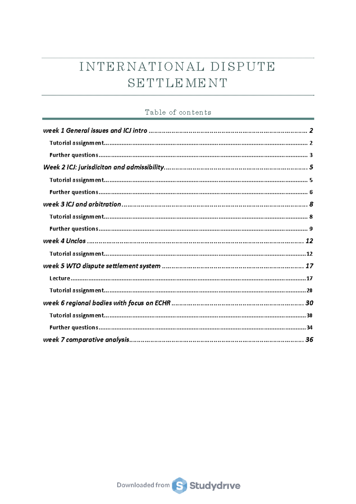 International Dispute Settlement - INTERNATIONAL DISPUTE SETTLEMENT ...