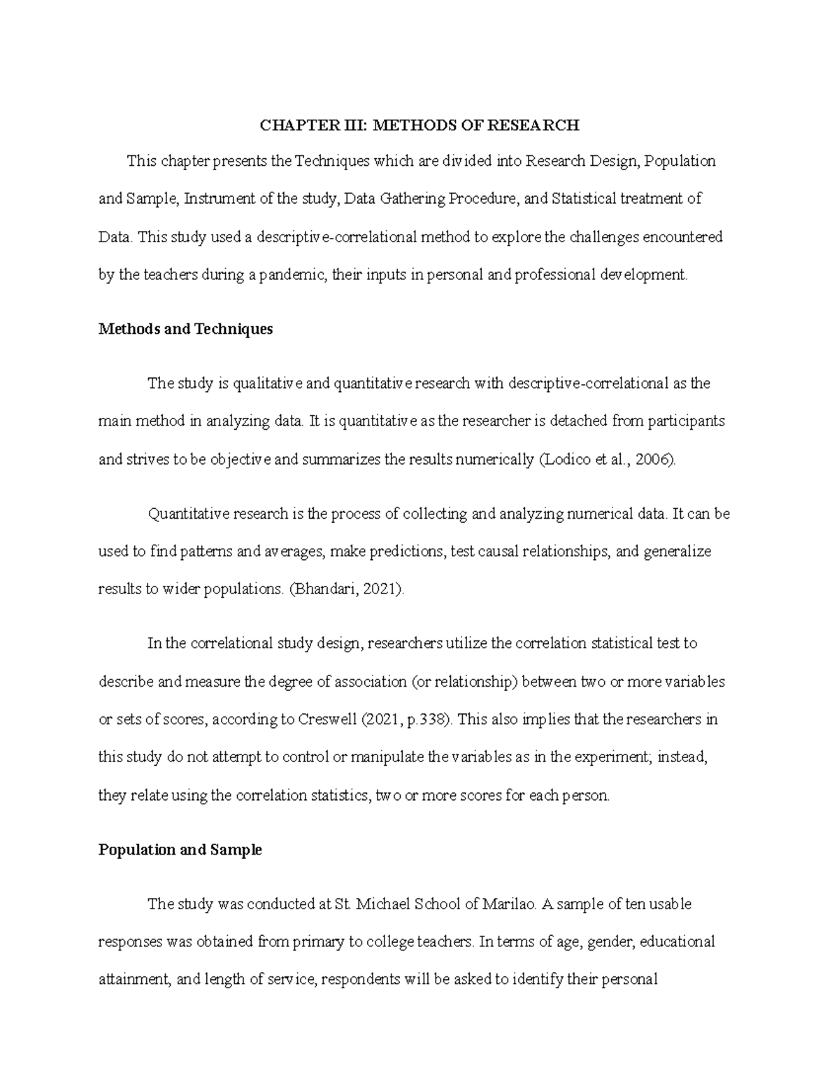 Chapter-III - Methods-OF- Research , sample method - CHAPTER III ...