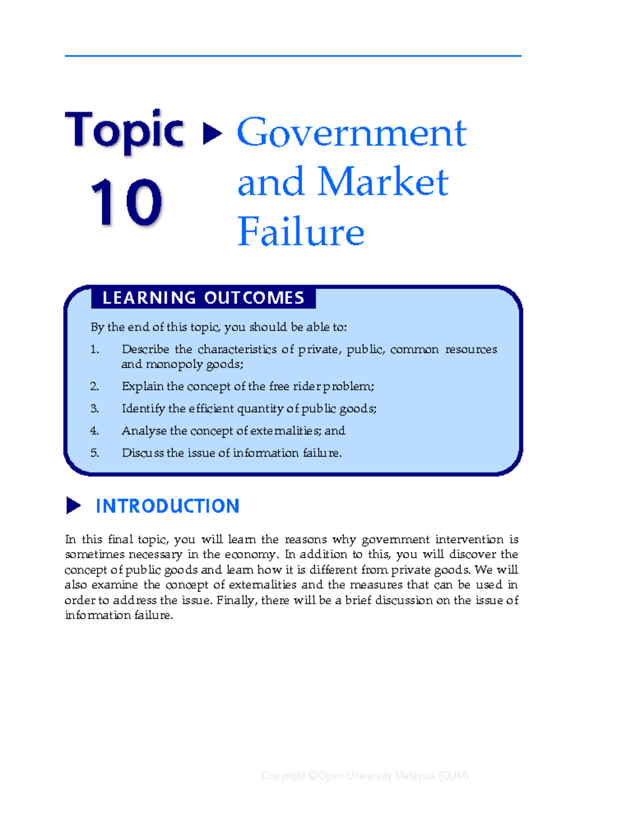 14 BBEK1103 T10 - Notes topic 10 - INTRODUCTION In this final topic ...