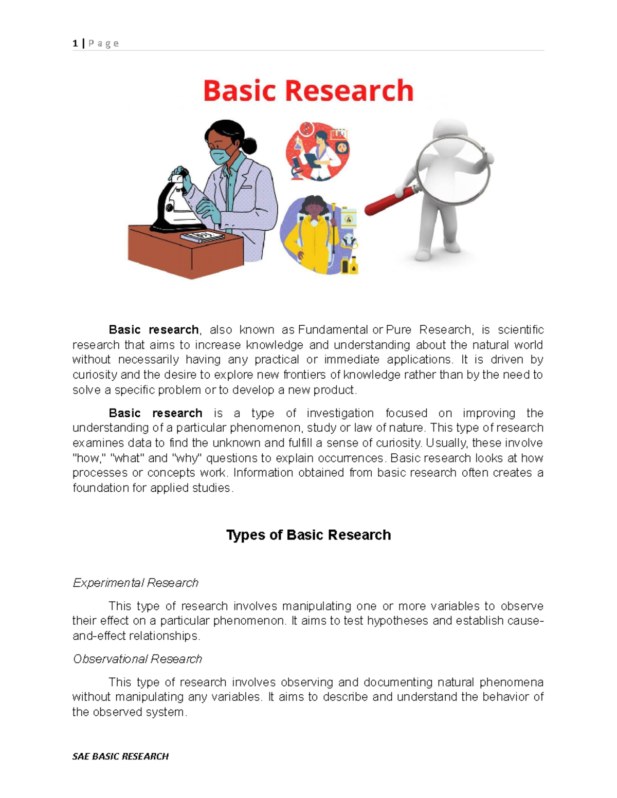 Basic- Research - Summary - Basic research, also known as Fundamental ...