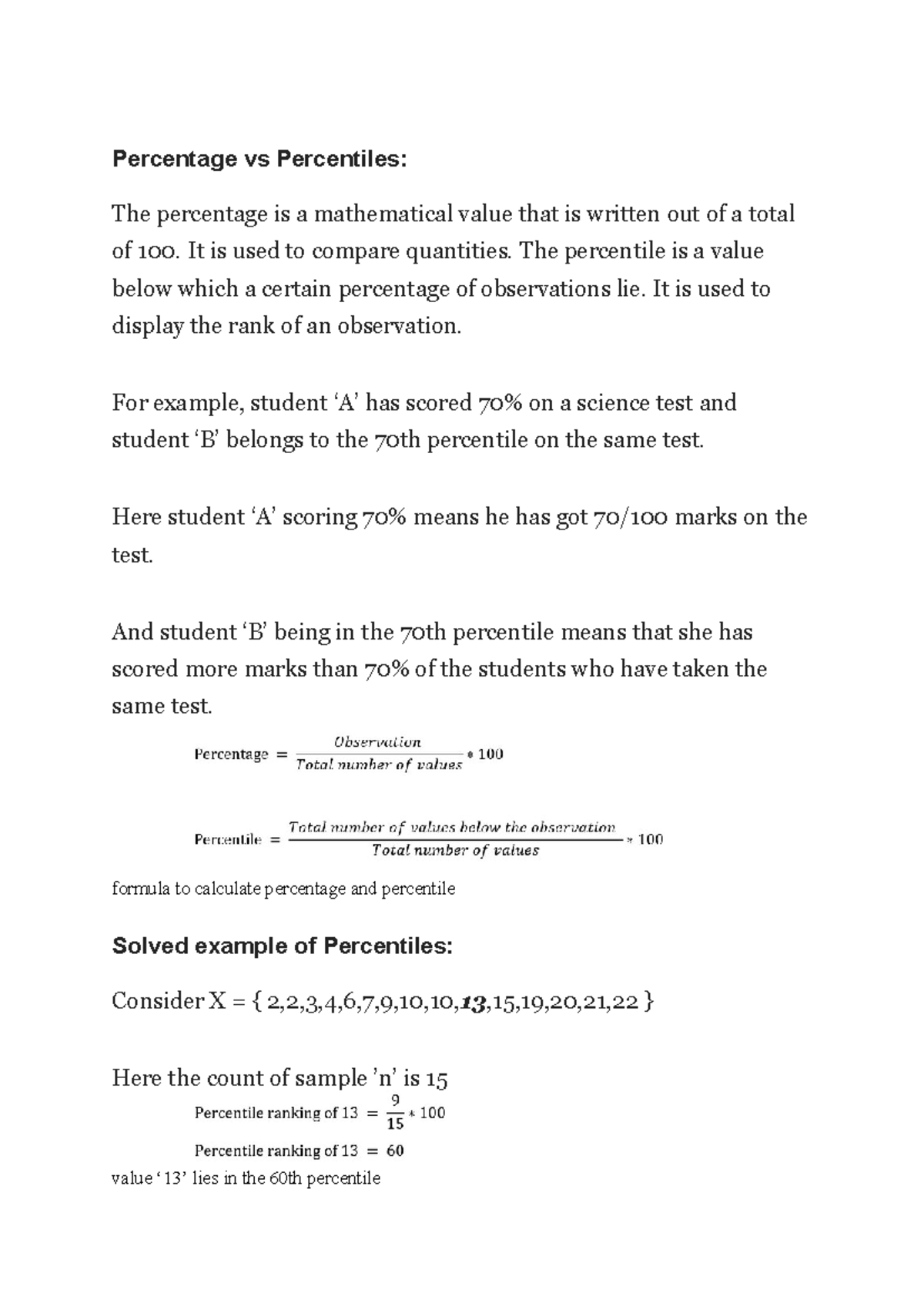 statistical approaches and data science unit 2 - Percentage vs ...