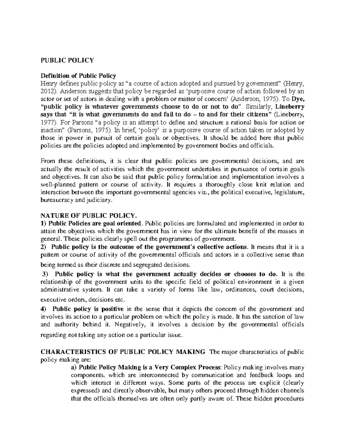 Unit 2 Public policy and Government Regulations - PUBLIC POLICY ...
