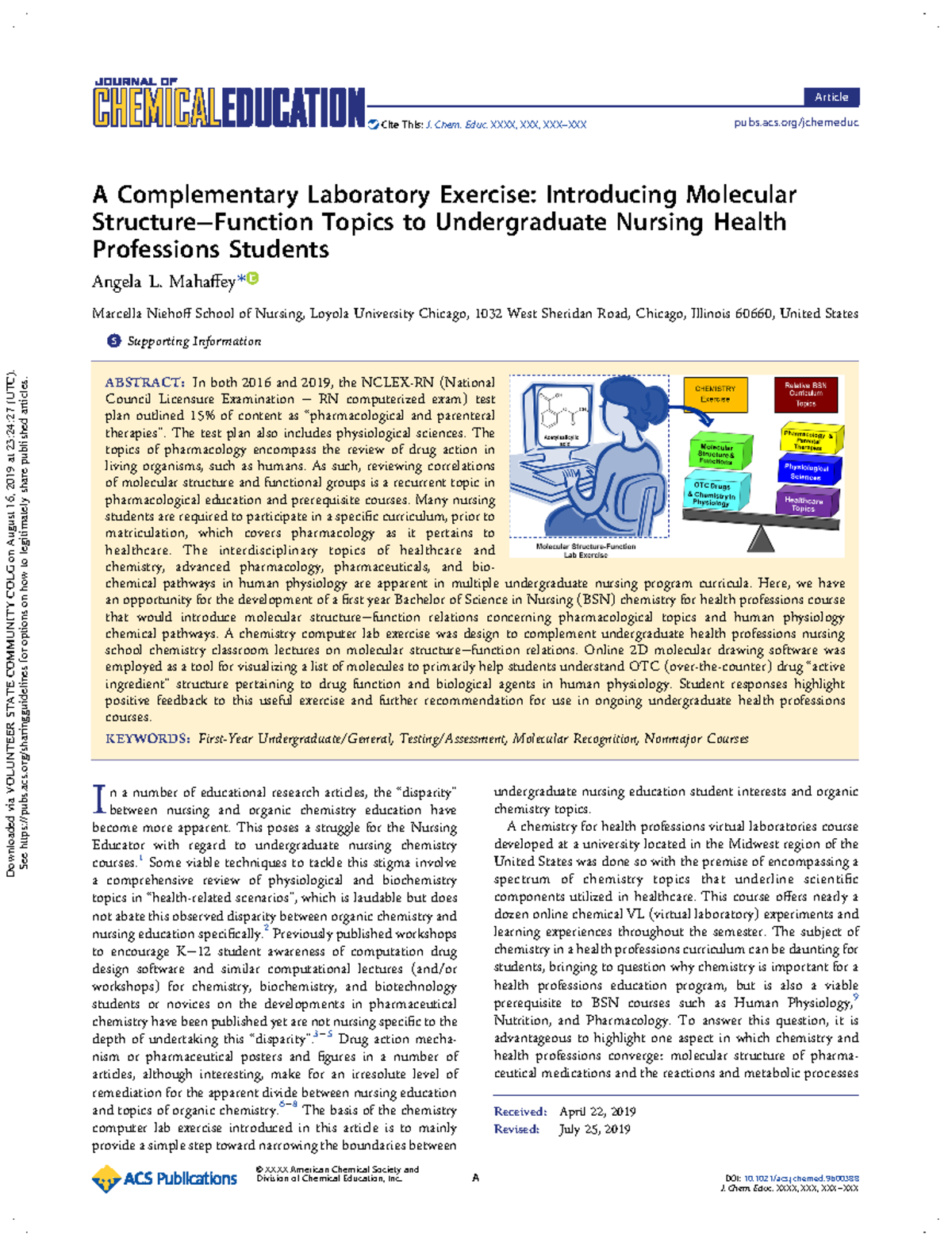 A Complementary Laboratory Exercise Introducing Molecular Structure ...