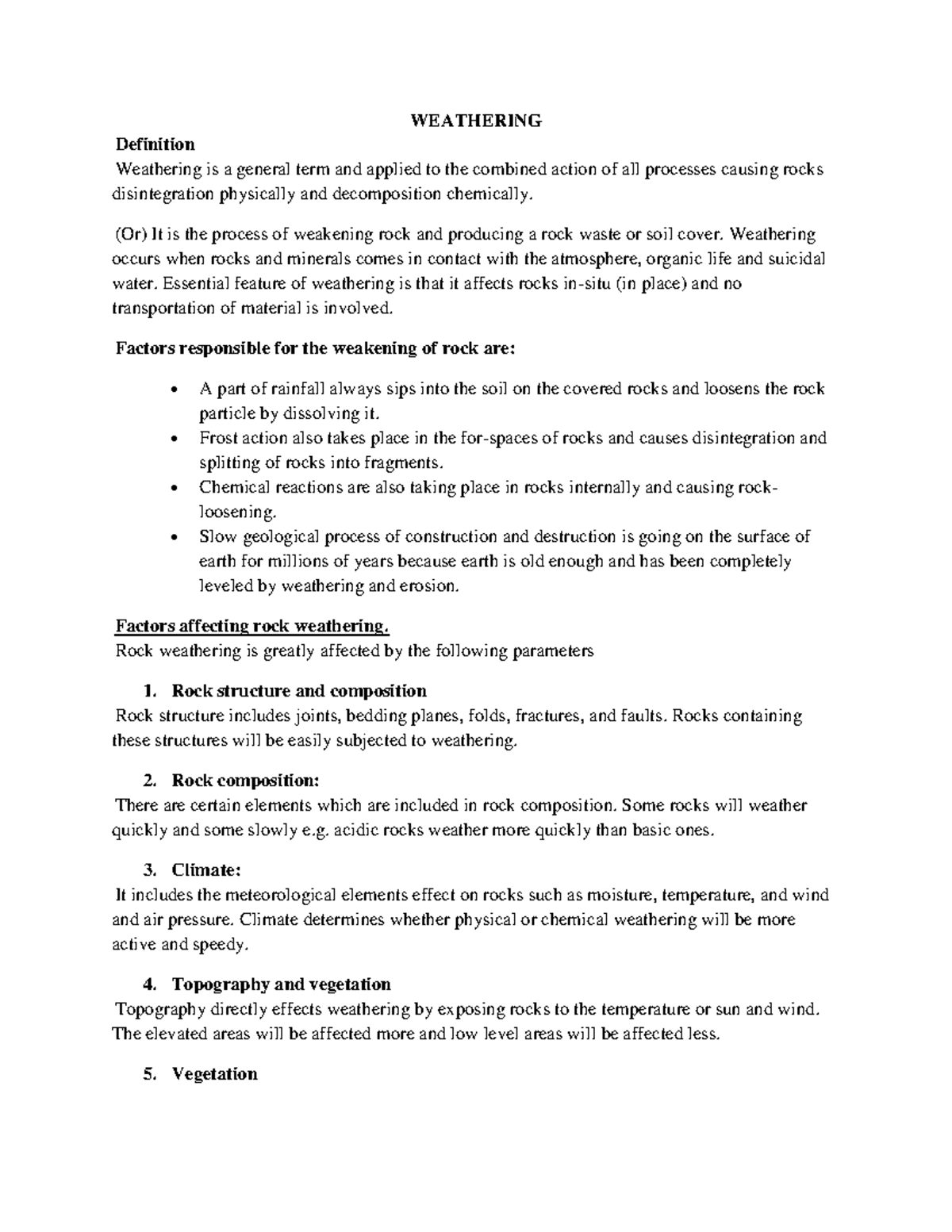 1B Weathering intro Physical AND Biological Weathering - Diploma in ...