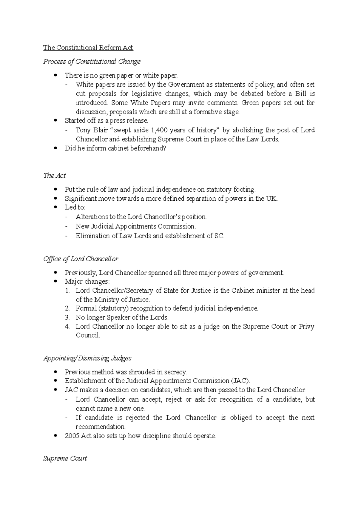 The Constitutional Reform Act - The Constitutional Reform Act Process ...