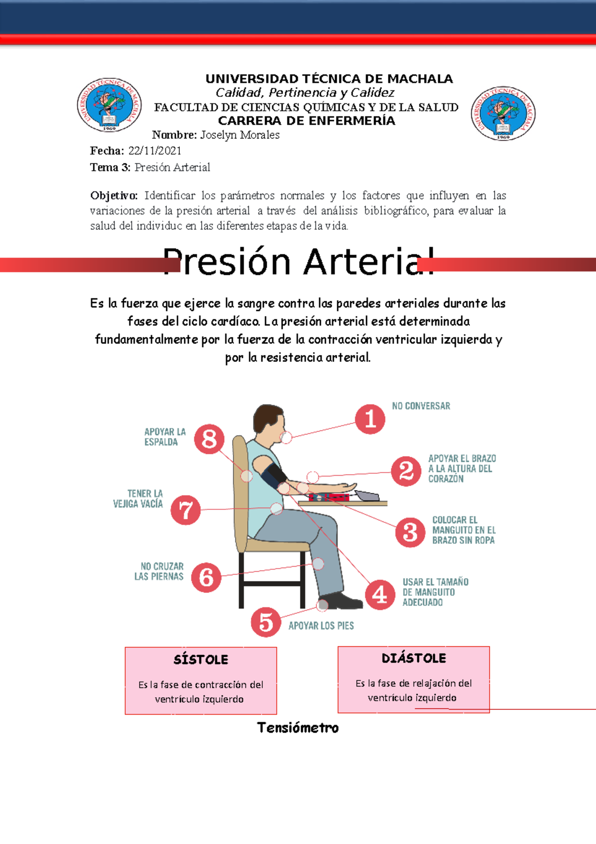 Diario 3-ENF - fhfhfh - UNIVERSIDAD TÉCNICA DE MACHALA Calidad ...