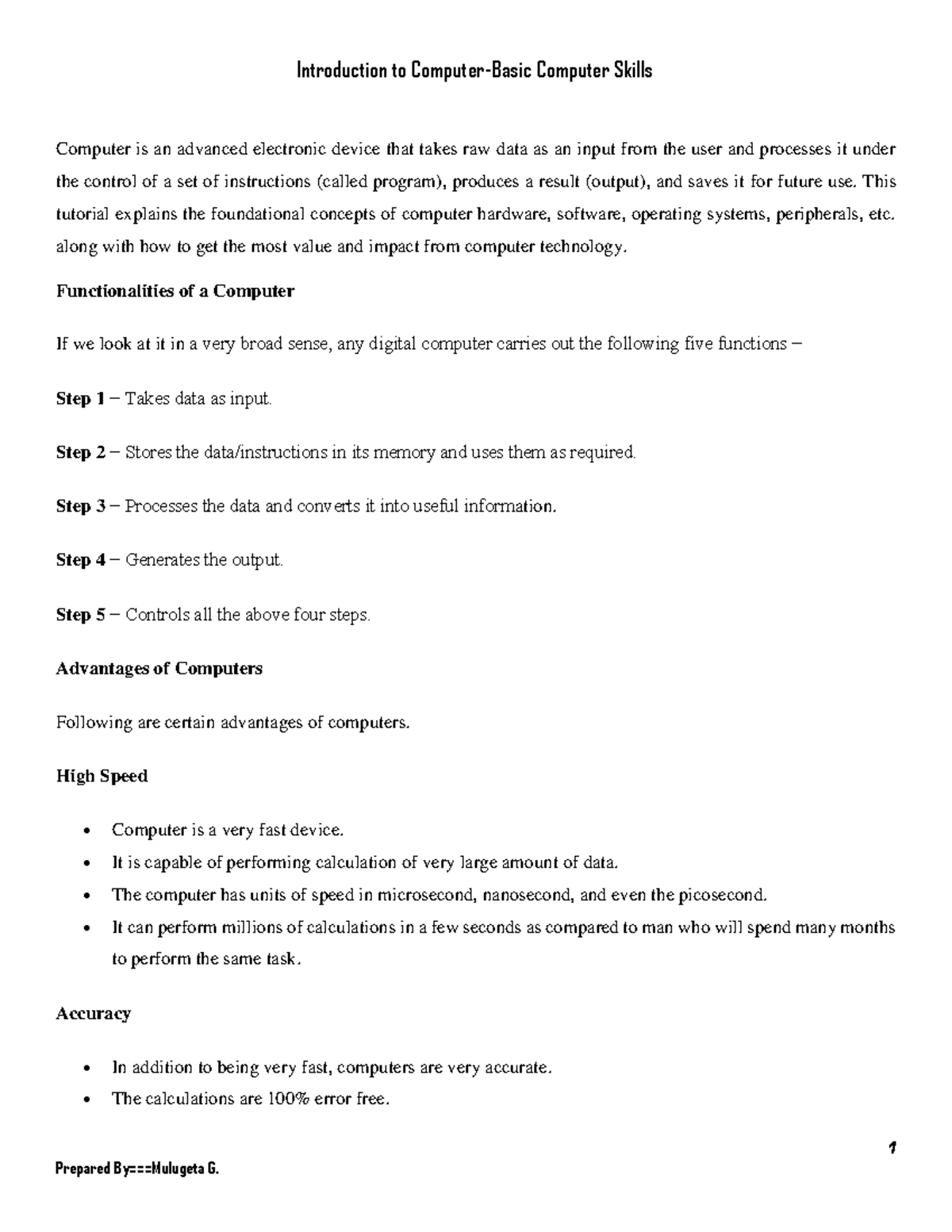 Introduction To Computer Or basics Of ict 1 Computer Is An Advanced introduction-to-computer-or-basics-of-ict-1-computer-is-an-advanced